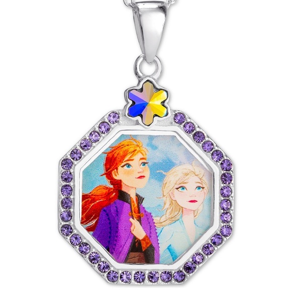 Disney | Jewelry | New Disneys Crystal Frozen Elsa And Anna Necklace ...